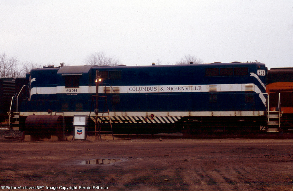 Columbus & Greenville GP7 #608 in the yard